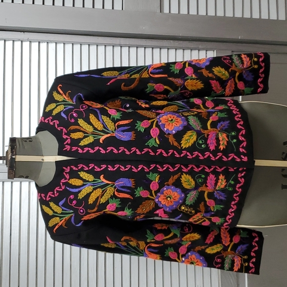 Custom | Jackets & Coats | Hand Embroidered Jacket | Poshmark